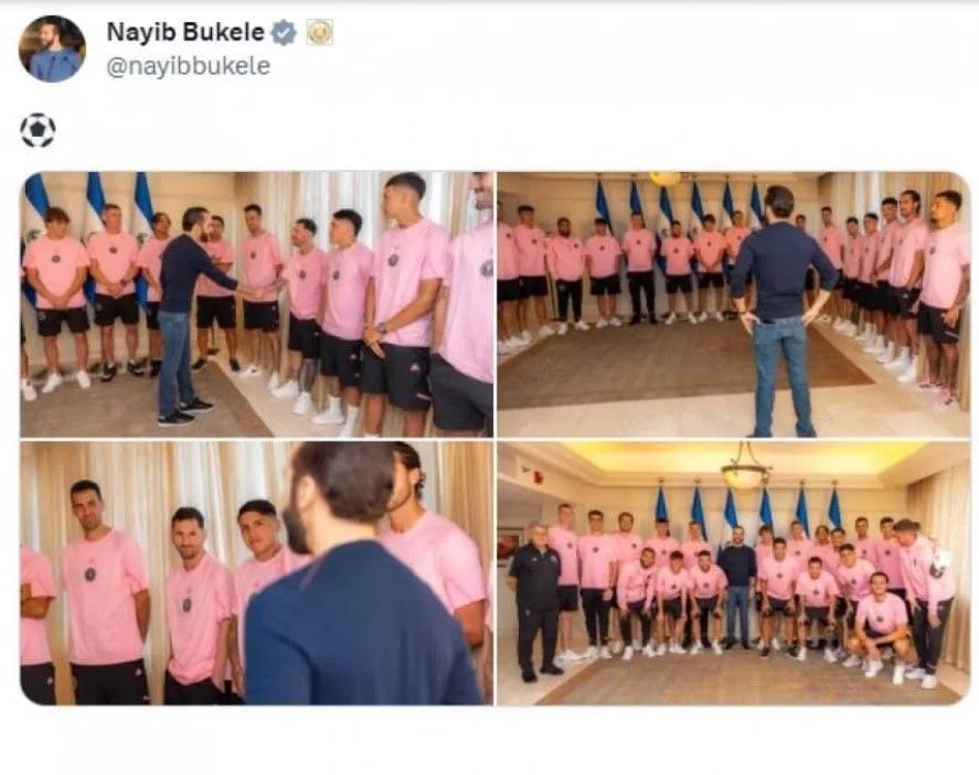 El saludo del polémico Bukele con Messi que se hizo viral y recorrió el ...